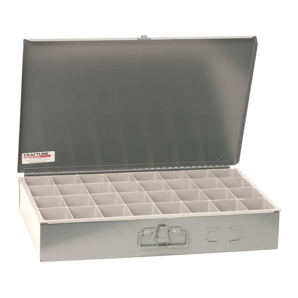 Craftline 32-Compartment Steel Box | Durable Small Parts Organizer