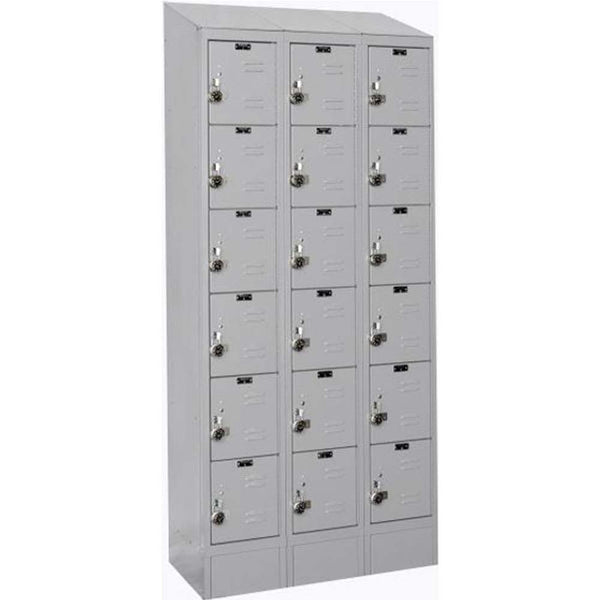 Hallowell ReadyBuilt II 6-Tier Lockers: Assembled, Durable Storage