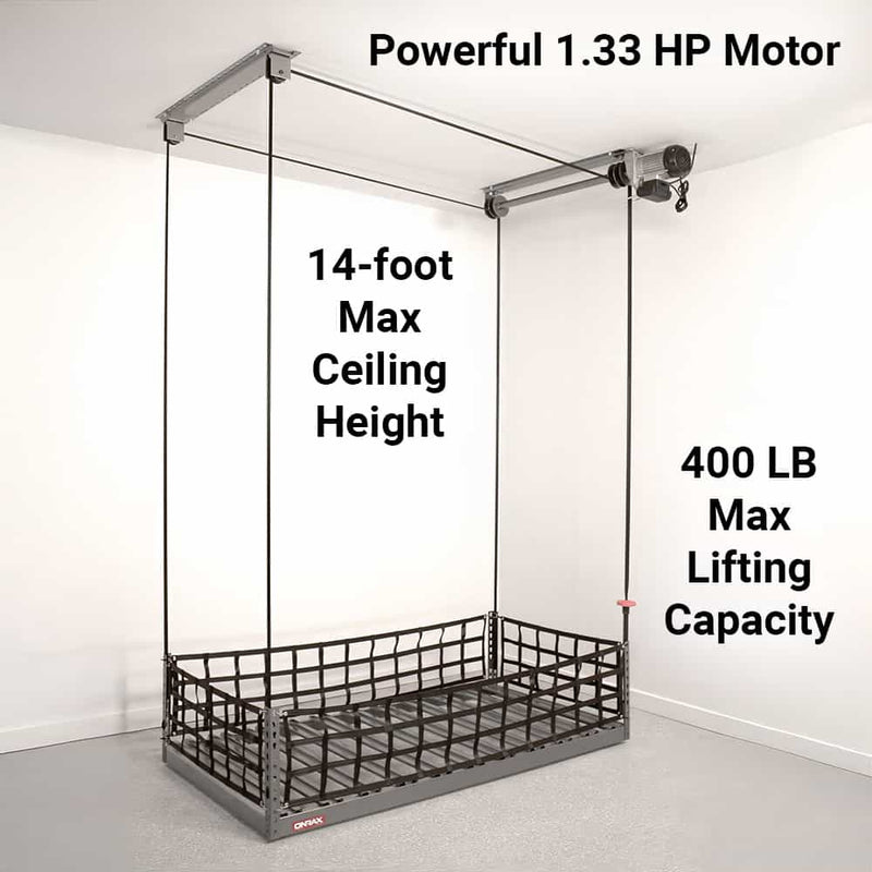 ONRAX Ascension Garage Storage Lift - Motorized Overhead Lifting Syste