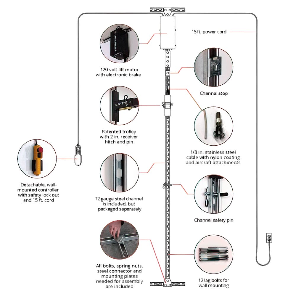 Top Shelf Storage Lift 400: Secure Garage Lift Solution, 400 lbs
